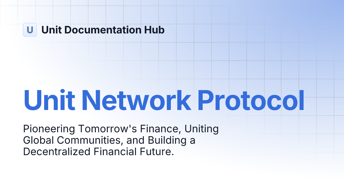 Unit Network Protocol | Unit Documentation Hub