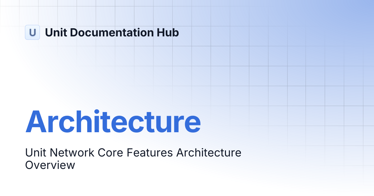 Architecture | Unit Documentation Hub