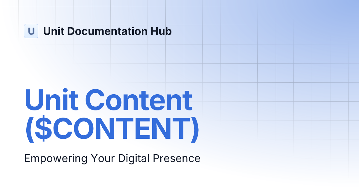 Unit Content ($CONTENT) | Unit Documentation Hub
