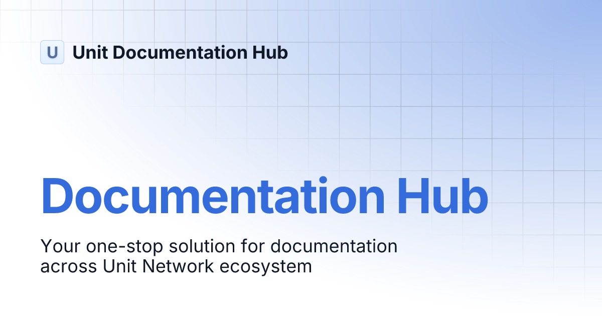 Documentation Hub | Unit Documentation Hub
